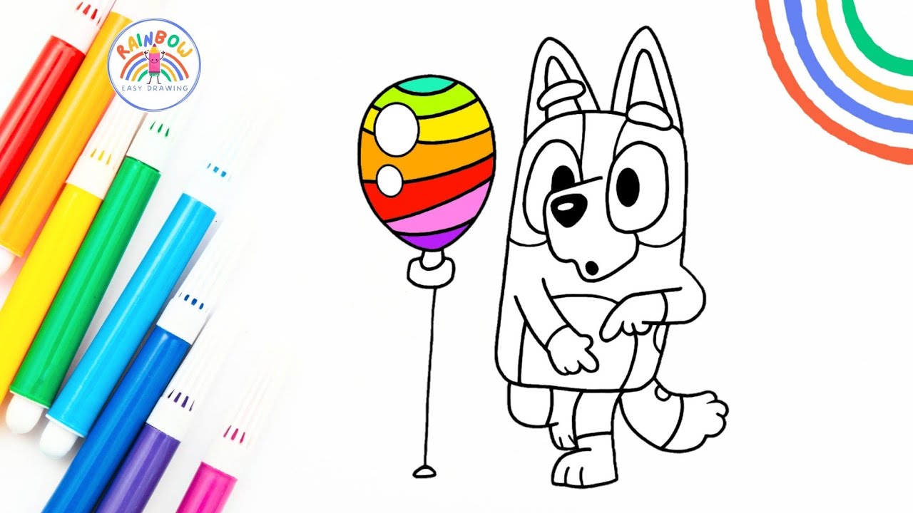 Bluey Bingo Dancing Drawing | How to Draw Bingo Dancing for Beginners 🌈 ...