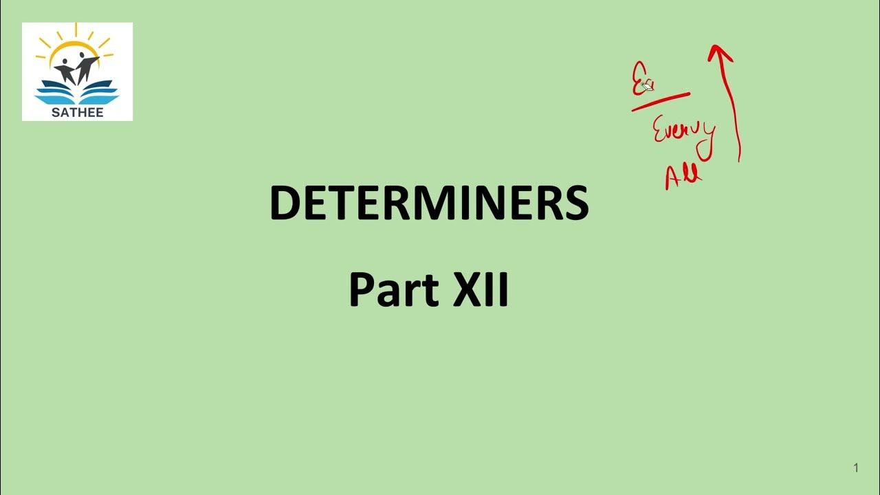 Determiner Other Another The Other and Most Mostly #SATHEE_SSC #swayamprabha #SSC - YouTube