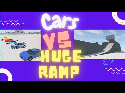 Cars flying off huge ramp #2 | BeamNG Drive - YouTube