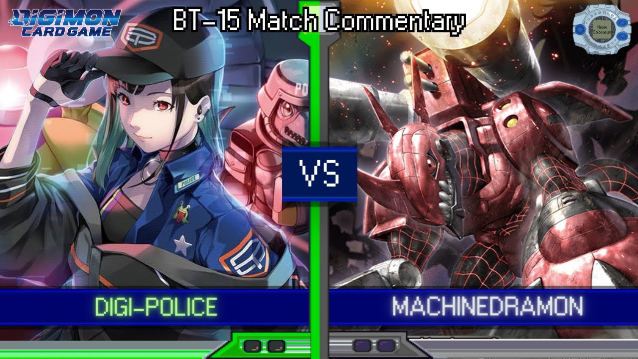 Digi-Police vs Machinedramon - BT-15 Matchplay Commentary - YouTube
