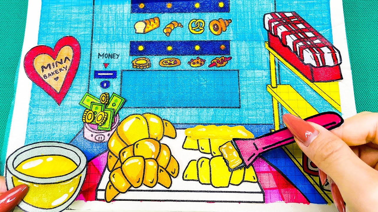 [💸Paperdiy💸] 🥯🍰🍪 Bakery 빵집 종이놀이 🥯🍰 ASMR Paper DIY 🍩 Satisfying ASMR ...