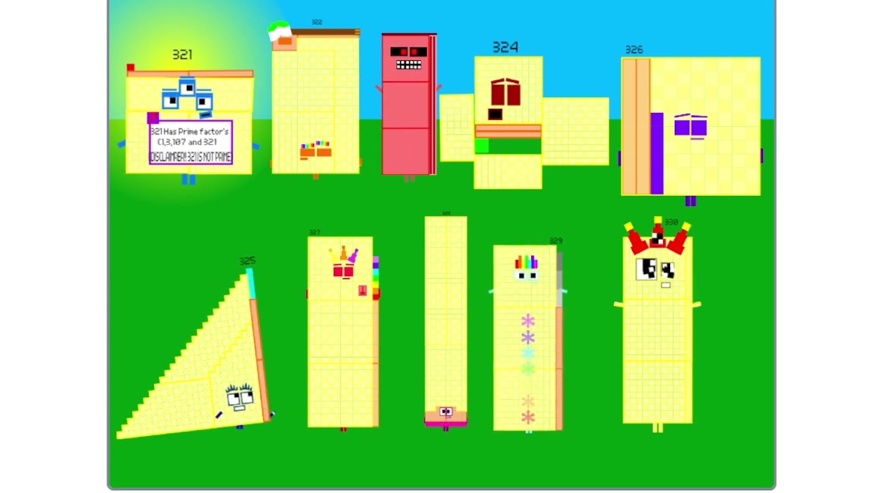 Numberblock's Band 321-330 - YouTube