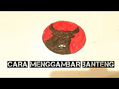 cara menggambar banteng. dijamin real 100% berhasil, no tipu" - YouTube