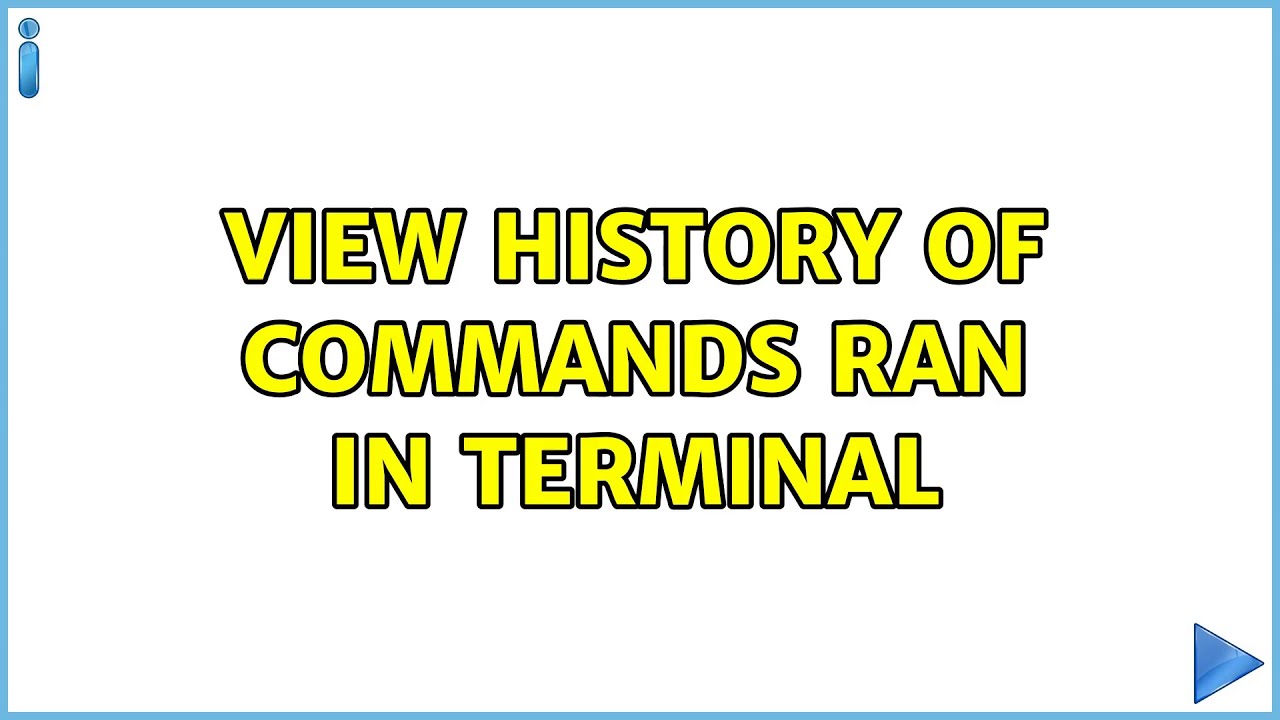 Ubuntu: View history of commands ran in terminal - YouTube