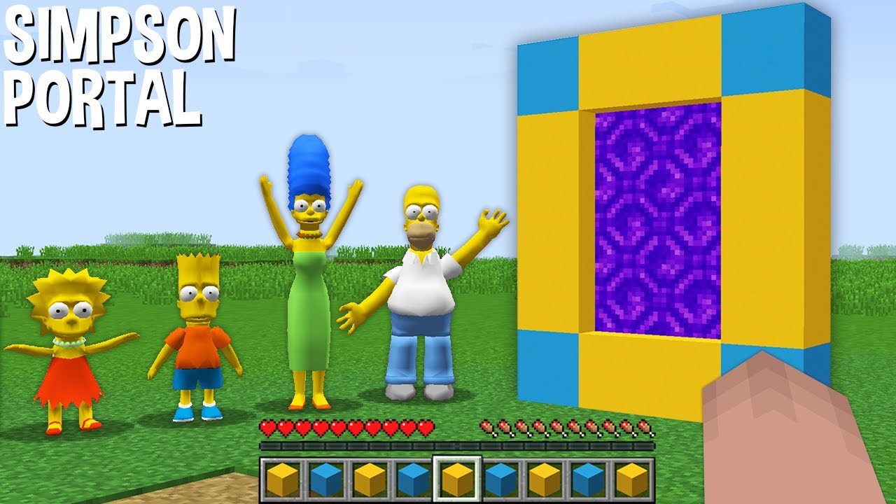 HOW TO BUILD SIMPSON PORTAL in Minecraft ? Simpson Family - YouTube