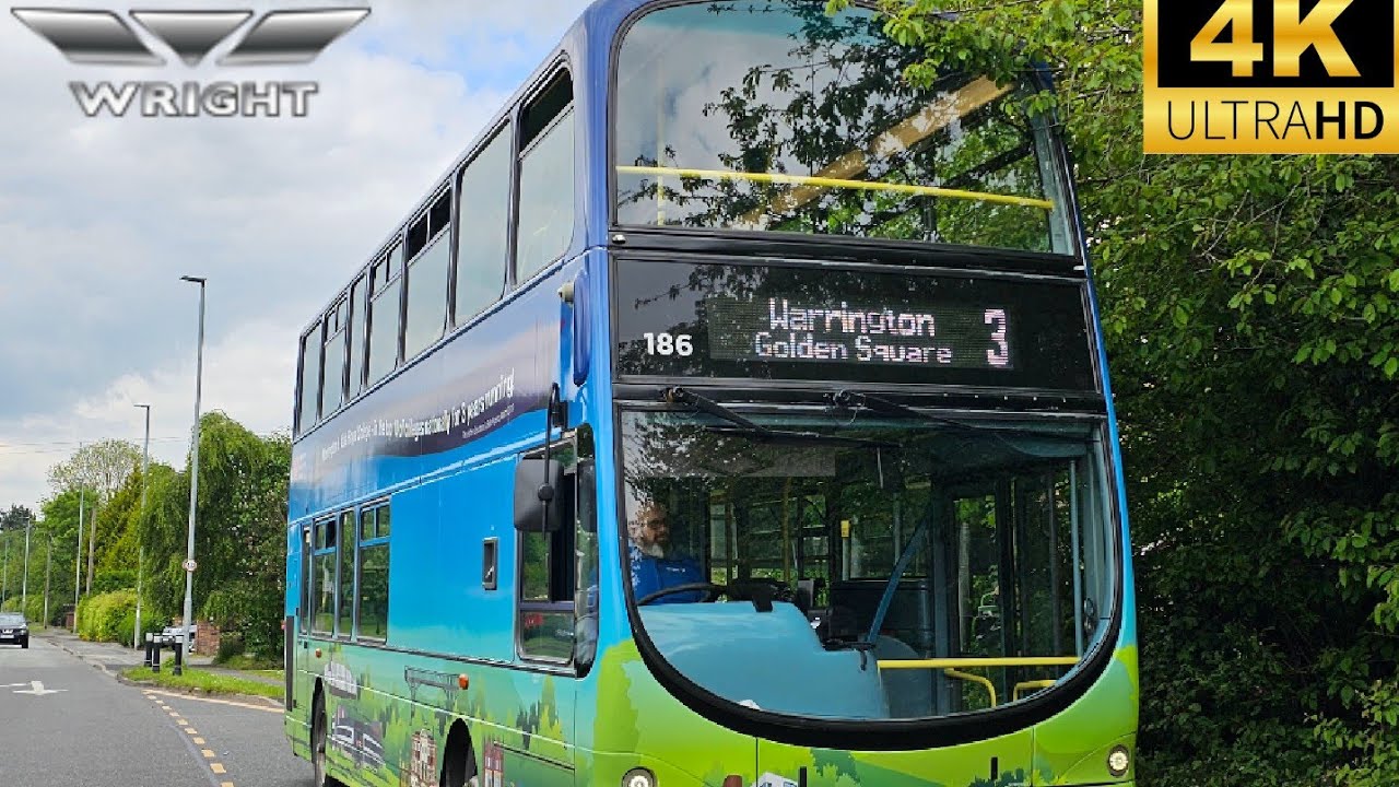🚍*Monster* Warrington Own Buses 186 CSZ 7913 DAF Gemini on Service 3 ...