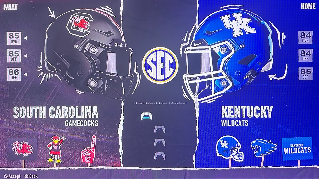 EA SPORTS College Football 25 South Carolina Vs Kentucky Wildcats Week ...