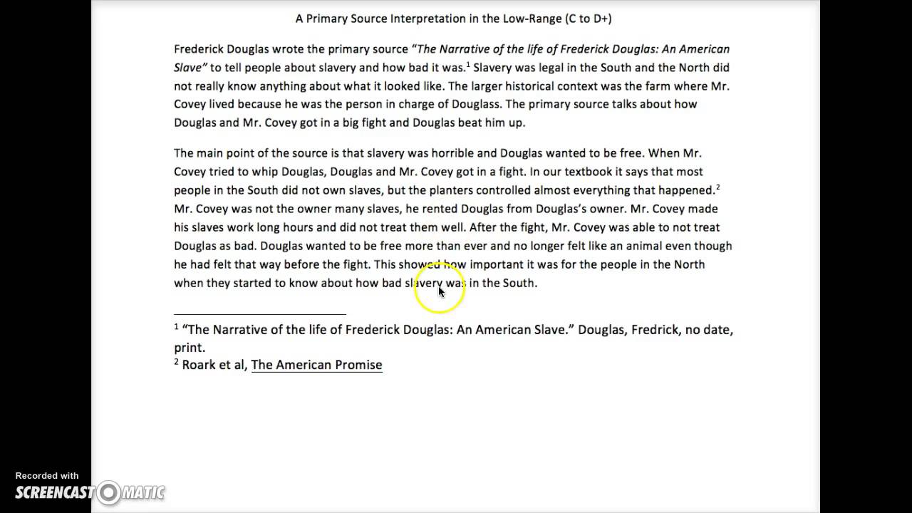 Primary Source Interpretation Example Video - YouTube