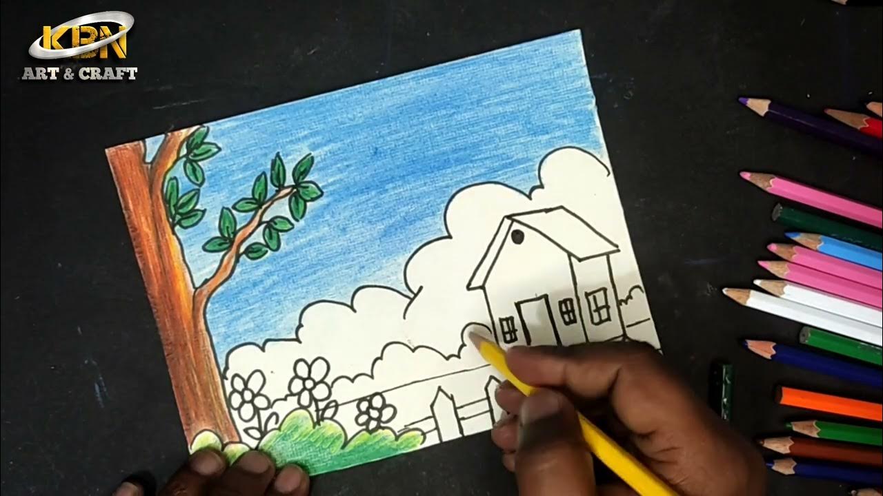 spring season draw easy |how to draw easy spring season @kbnepali9173 ...