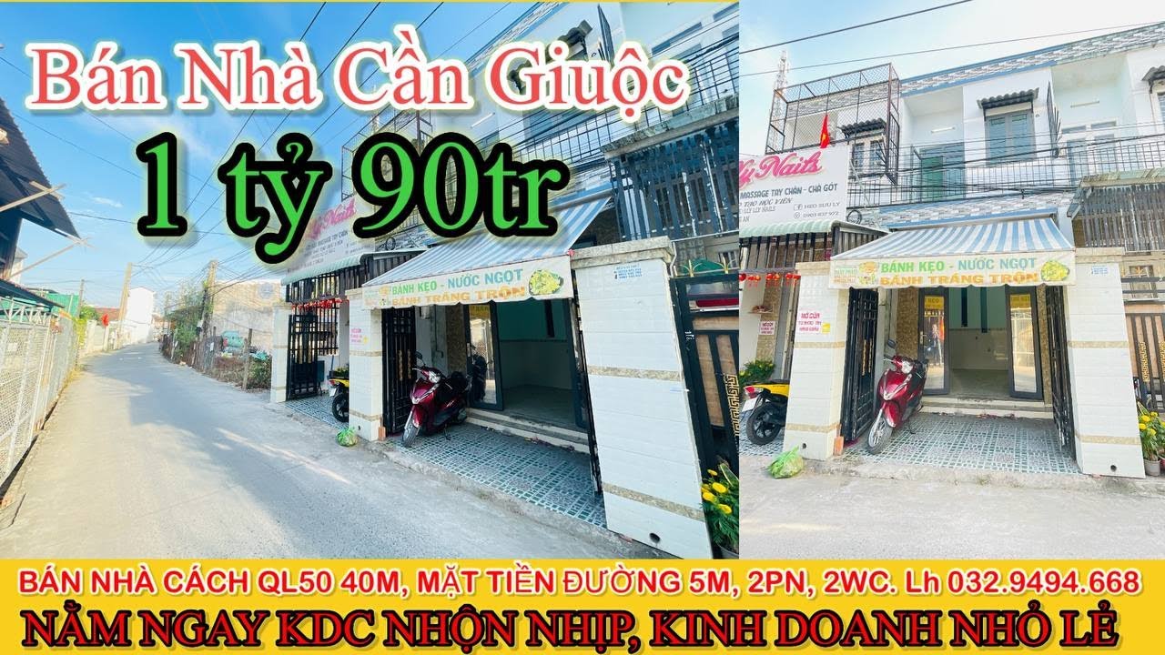 NHÀ 1 ty 90TR, 1T 1L, 2PN,2WC ngay KCN CHING LU CẦN GIUỘC, CÁCH QL50 ...