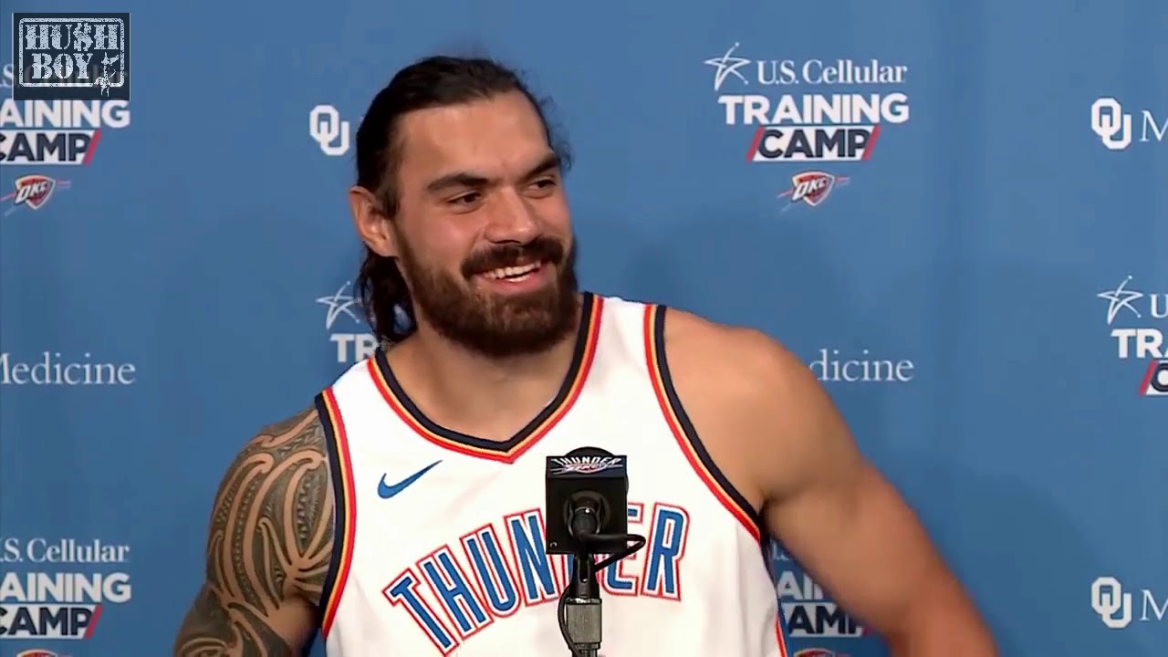 Steven Adams Media Day Funny Moments - YouTube