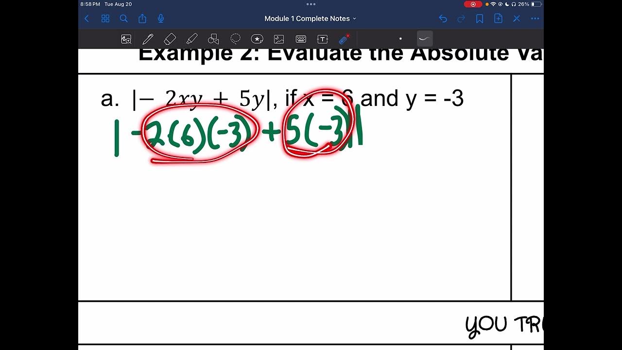 1 5 Expressions Involving Absolute Value - YouTube