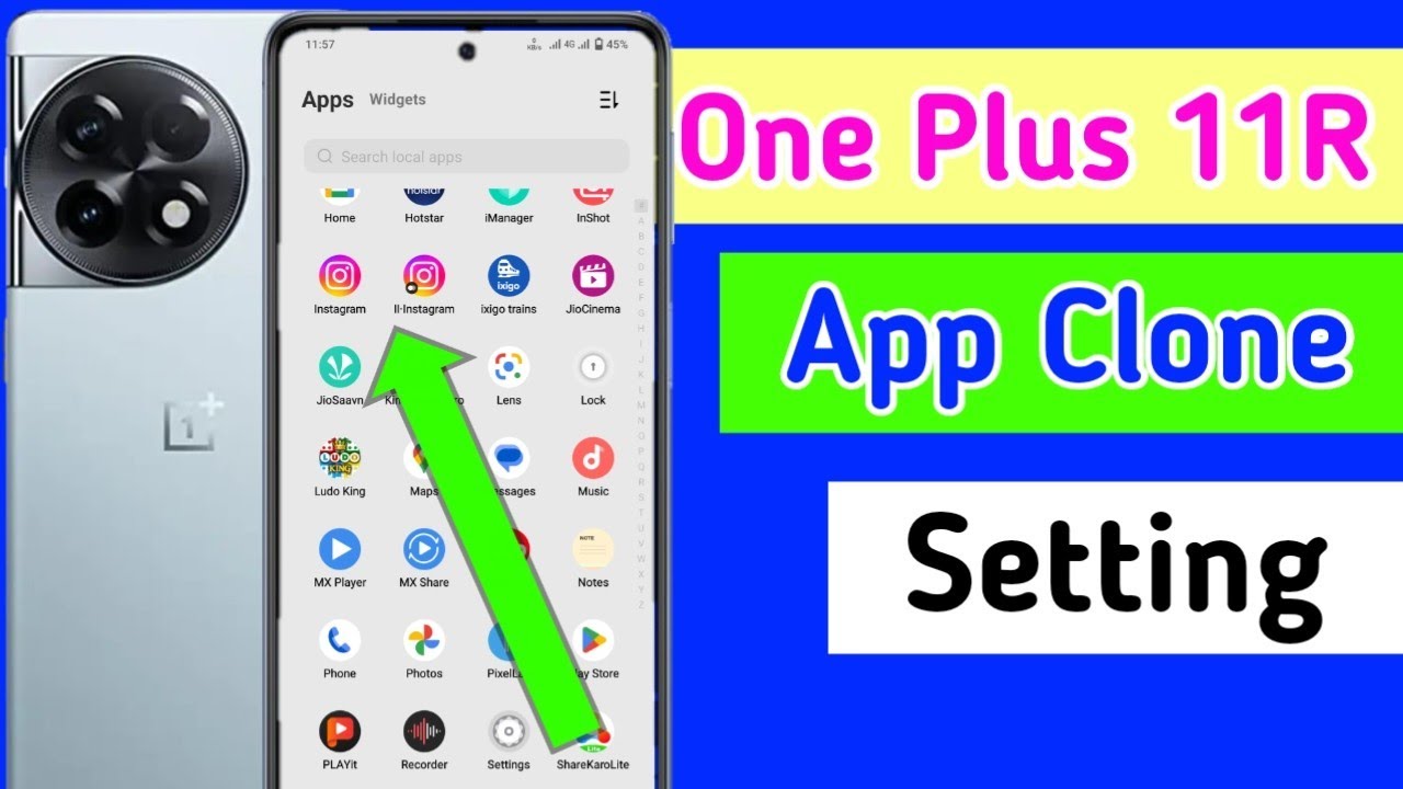 One plus 11R app clone setting/one plus 11r mobile me app clone kaise ...