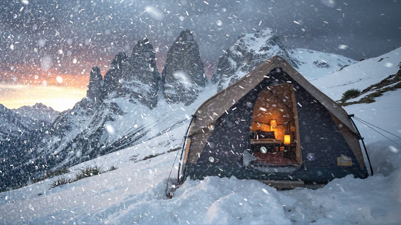 Embrace the Soothing Sounds of Snowfall, Blizzard | Winter Snow ...