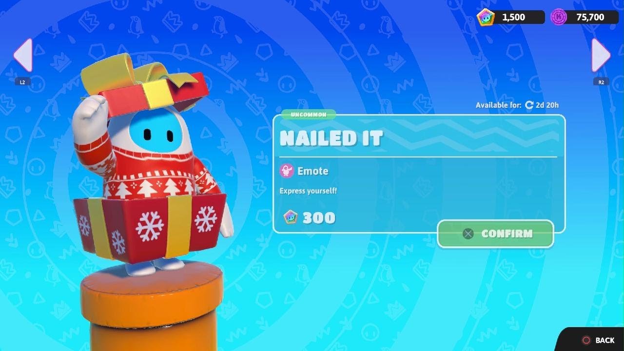 Fall Guys: 4 Emotes: Nailed it, Air Kisses, Big Shrug and Fluttering ...