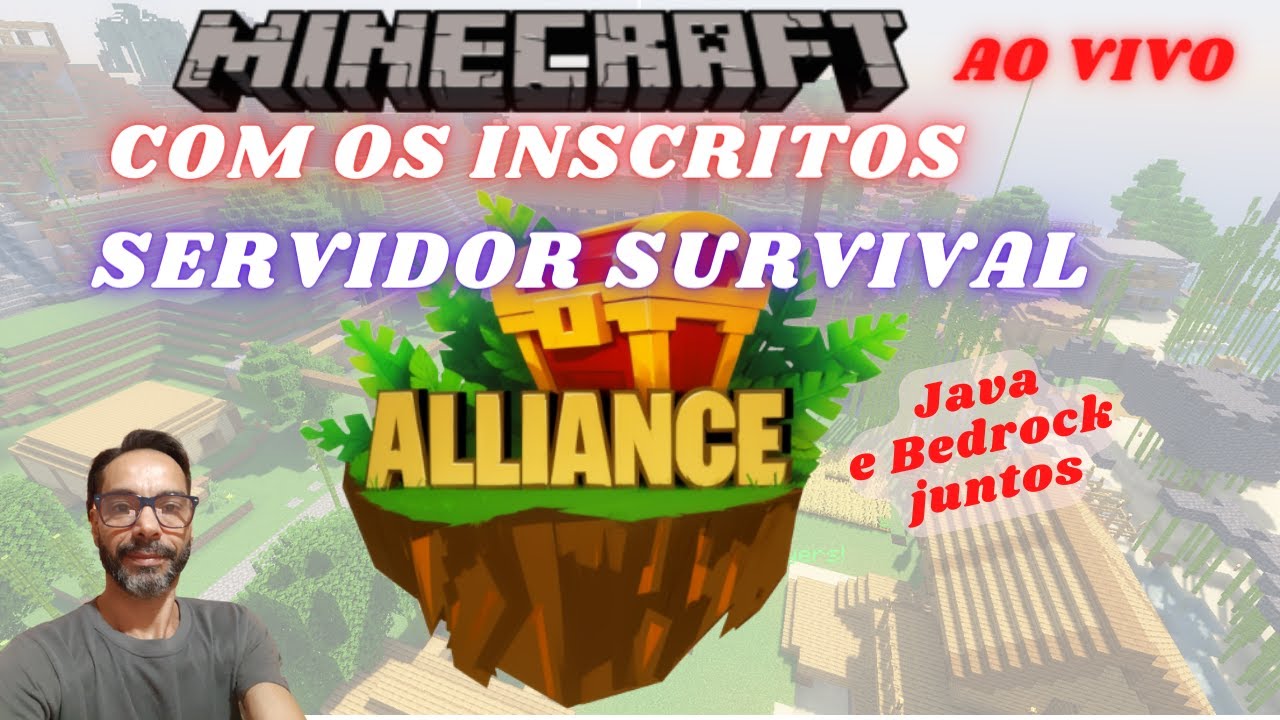 🔴🎮🔴 SERVIDOR SURVIVAL - JOGANDO COM OS INSCRITOS MINECRAFT JAVA E BEDROCK 🔴 AO VIVO 🔴🎮🔴 - YouTube