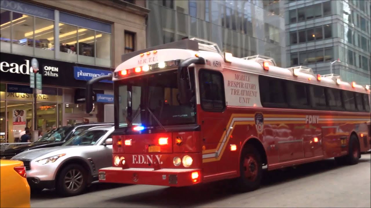 FDNY MRTU, "MOBILE RESPIRATORY TREATMENT UNIT", RESPONDING TO 2 ALARM ...