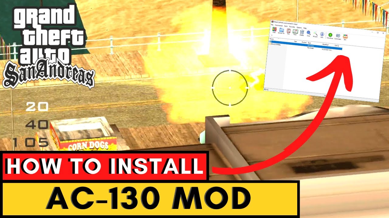 GTA San Andreas how to install AC-130 Air support Mod. - YouTube