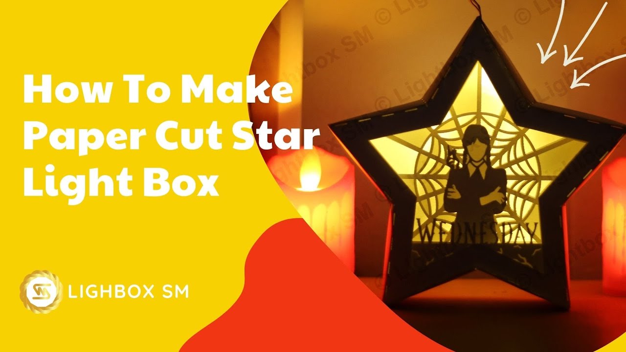 How To Make Paper Cut Star Lightbox |DIY decor |DIY home - YouTube