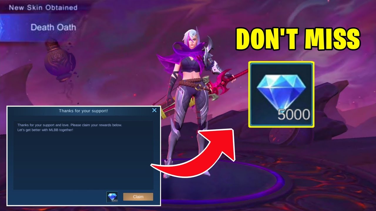 CLAIM FREE 5000 DIAMONDS + FREE SKIN EVENT IN MOBILE LEGENDS - YouTube
