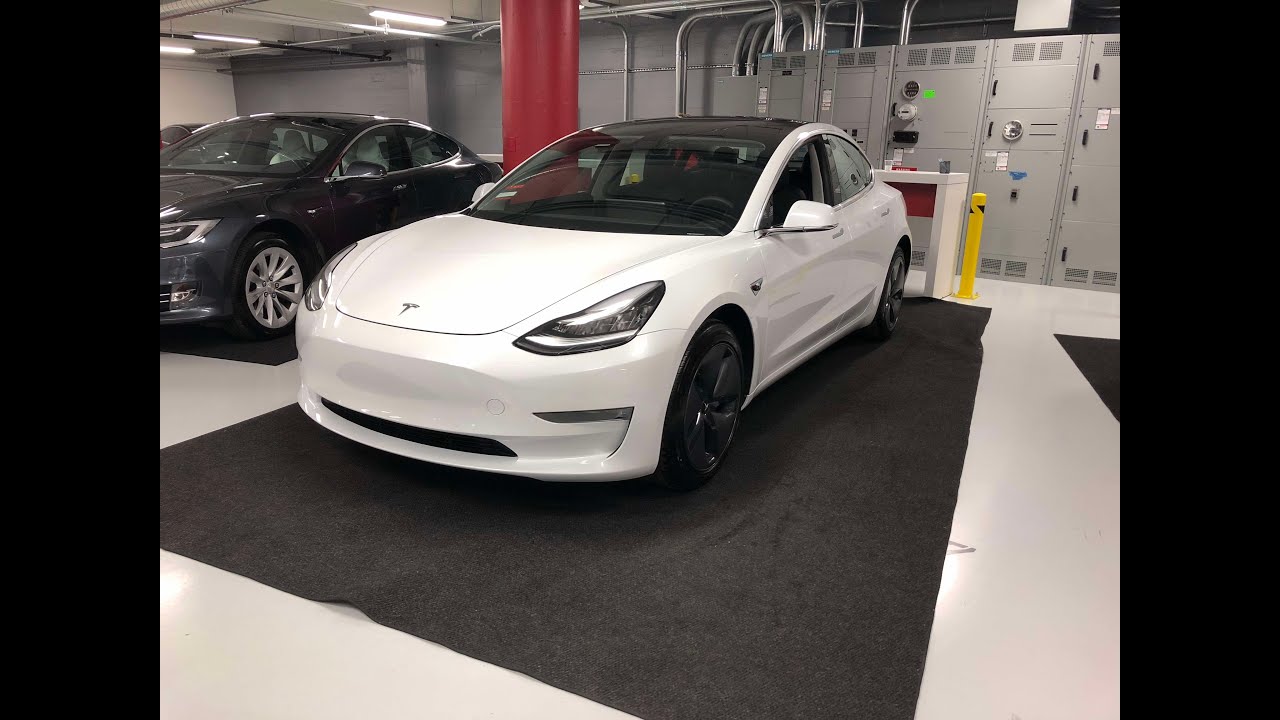 Finally getting delivery of my Tesla Model 3 - YouTube
