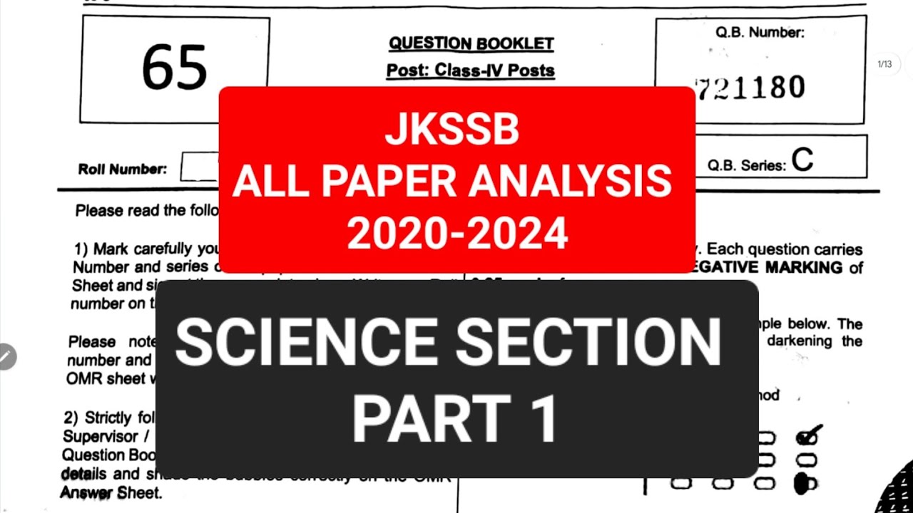 ALL JKSSB PAPERS FROM 2020 TO 2024 ANALYSIS | EXAM BOOSTER |JKSSB ALL ...