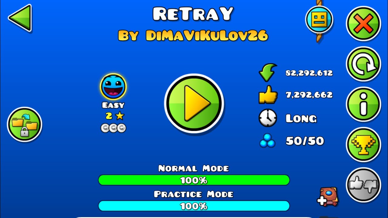 ReTray Geometry Dash- All Coins 100% - YouTube