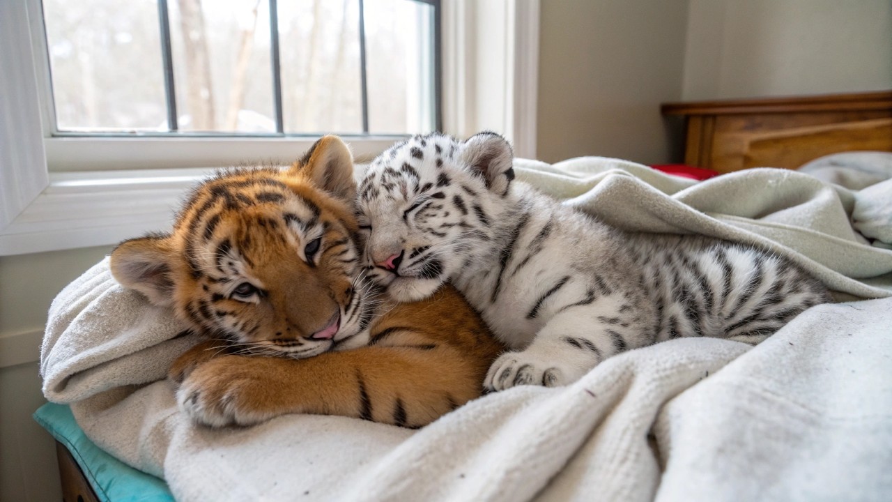 Adorable Duo| Tiger Cub With Snow Leopard Cub ️ - YouTube
