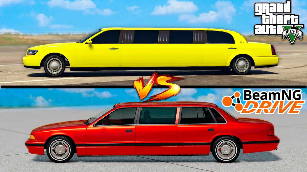 GTA 5 LIMOUSINE VS BeamNG DRIVE LIMOUSINE - WHICH MOD IS BEST? - YouTube