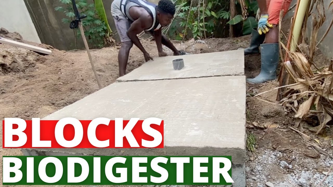 How to construct biodigester toilet using blocks and soakaway - YouTube