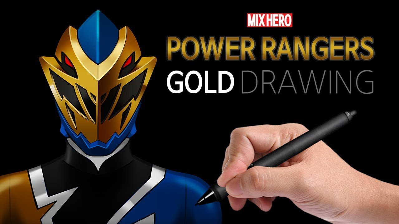 Drawing of Power Rangers Gold - YouTube