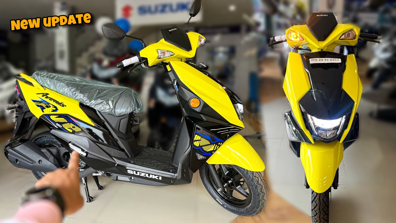 2024 Suzuki Avenis 125 BT Yellow Colour Review New Model - On Road ...