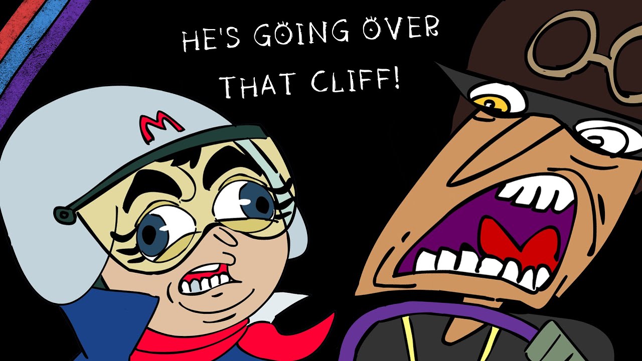 HE'S GOING OVER THAT CLIFF! Speed Racer Meme animation - YouTube