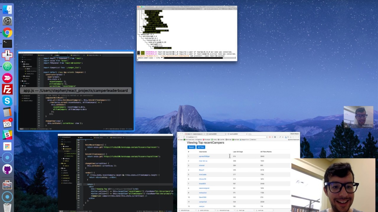 Free Code Camp React Project 2 Loading Spinner and Wrap Up - YouTube