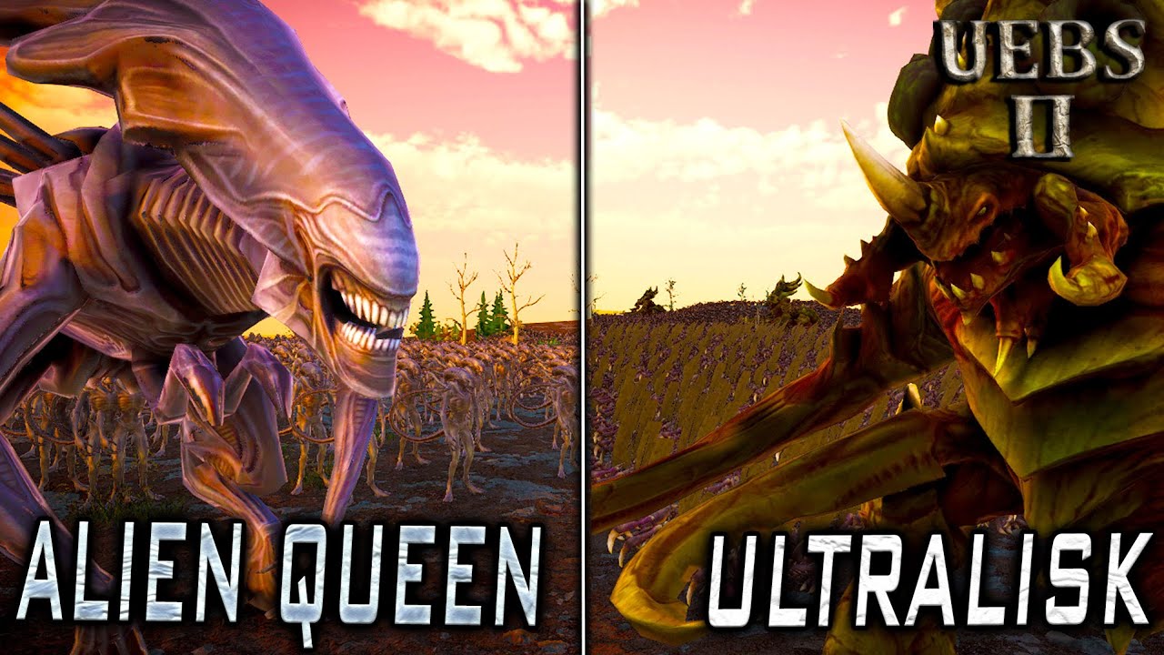 Aliens and Alien Queens VS Zergling and Ultralisk | Ultimate Epic ...