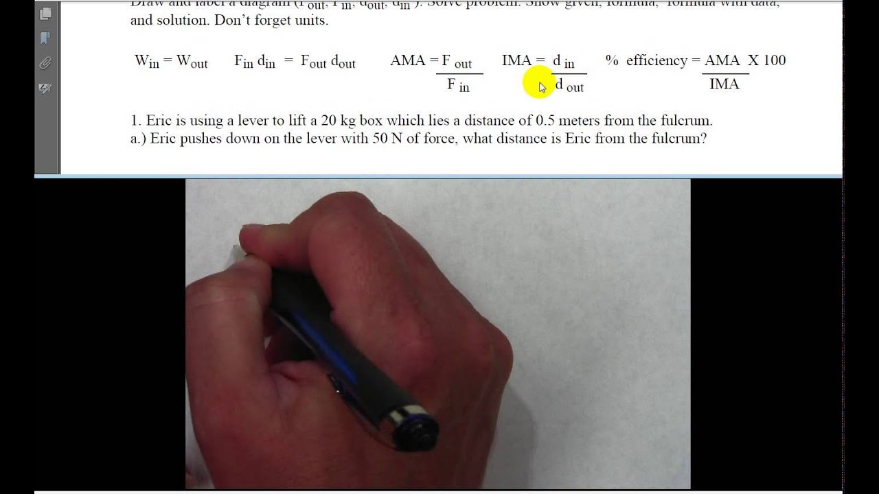 Lever Problem 1 Video - YouTube