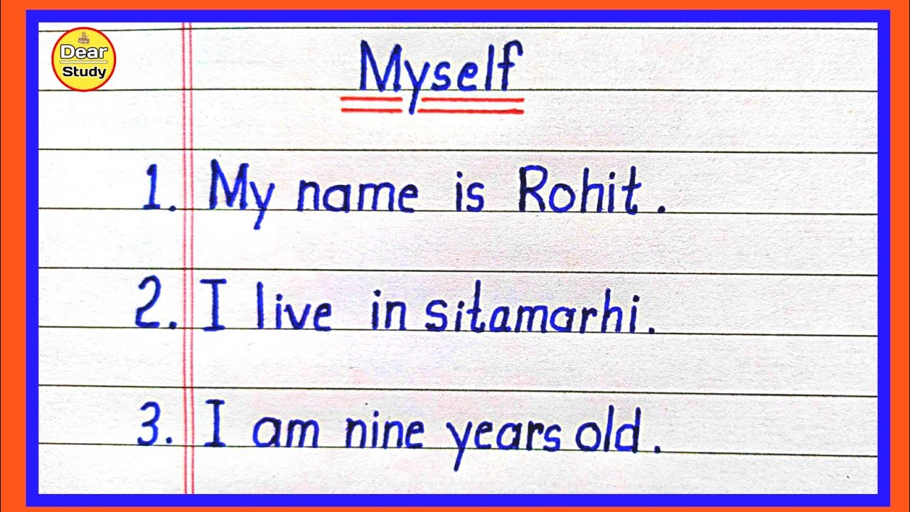 Myself Essay In English 10 lines || About Myself Essay || Short Essay ...