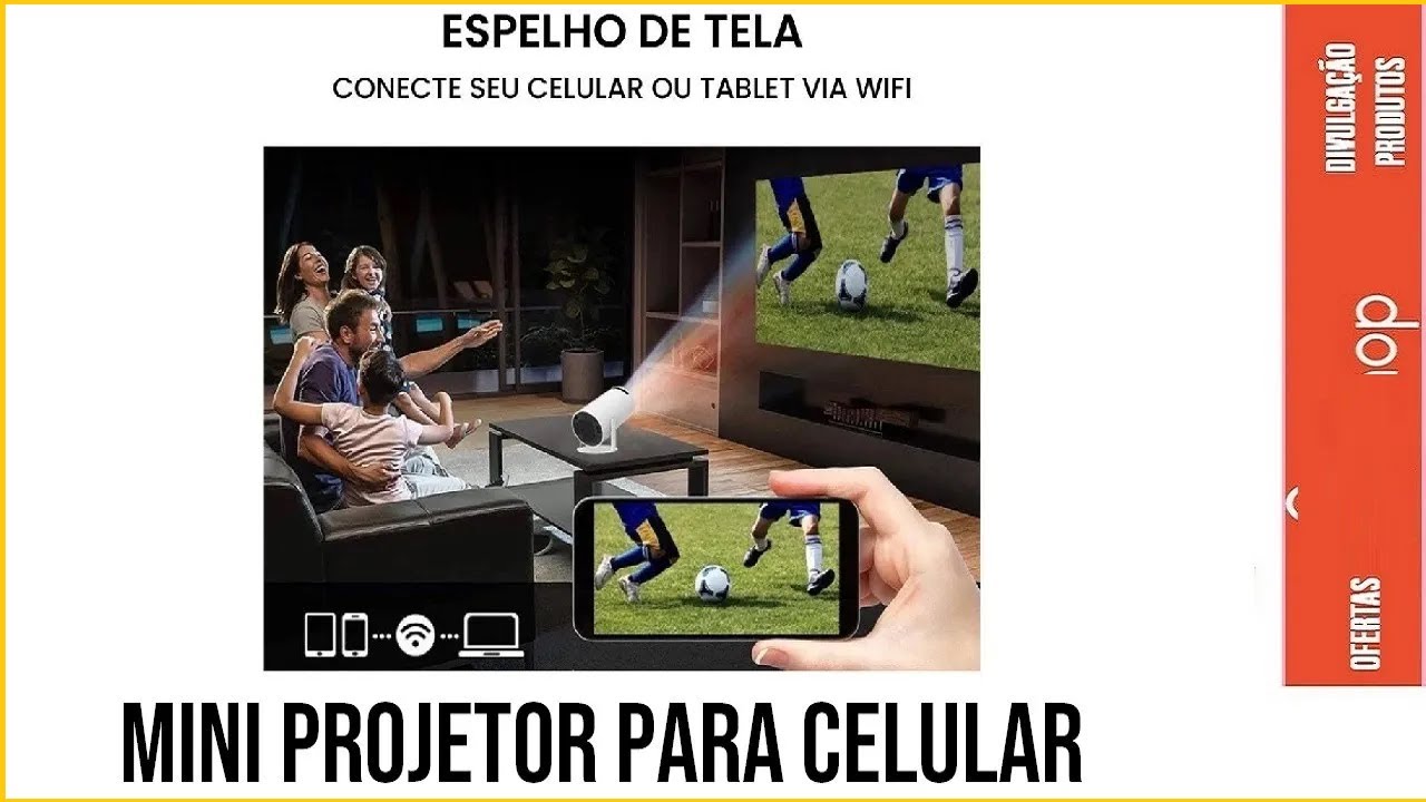 Projetor 4K HD 150 Polegadas Celular, Tv B0x, Xbox, PS, Pc, Wifi e ...
