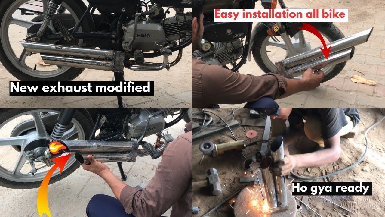 Splendour modified exhaust || New modified silencer @ankushlohia556 ...