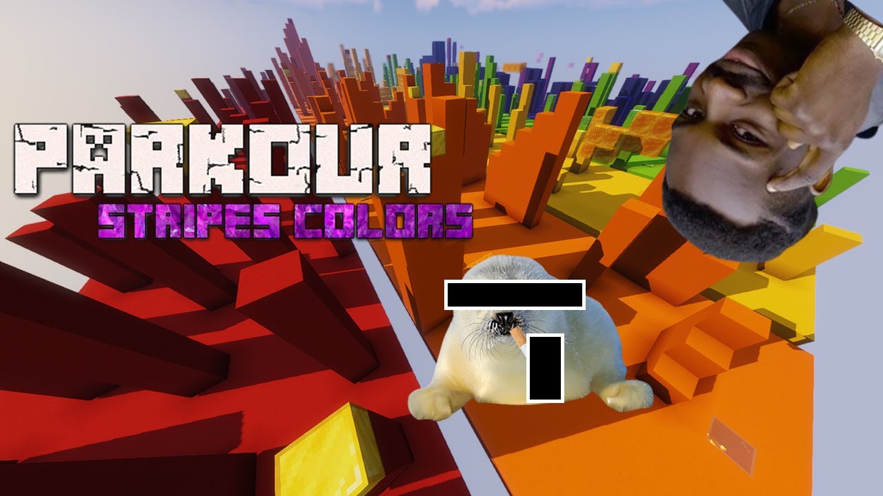Minecraft : PARKOUR STRIPES COLORS | กระโดดเเบบ Alone - YouTube