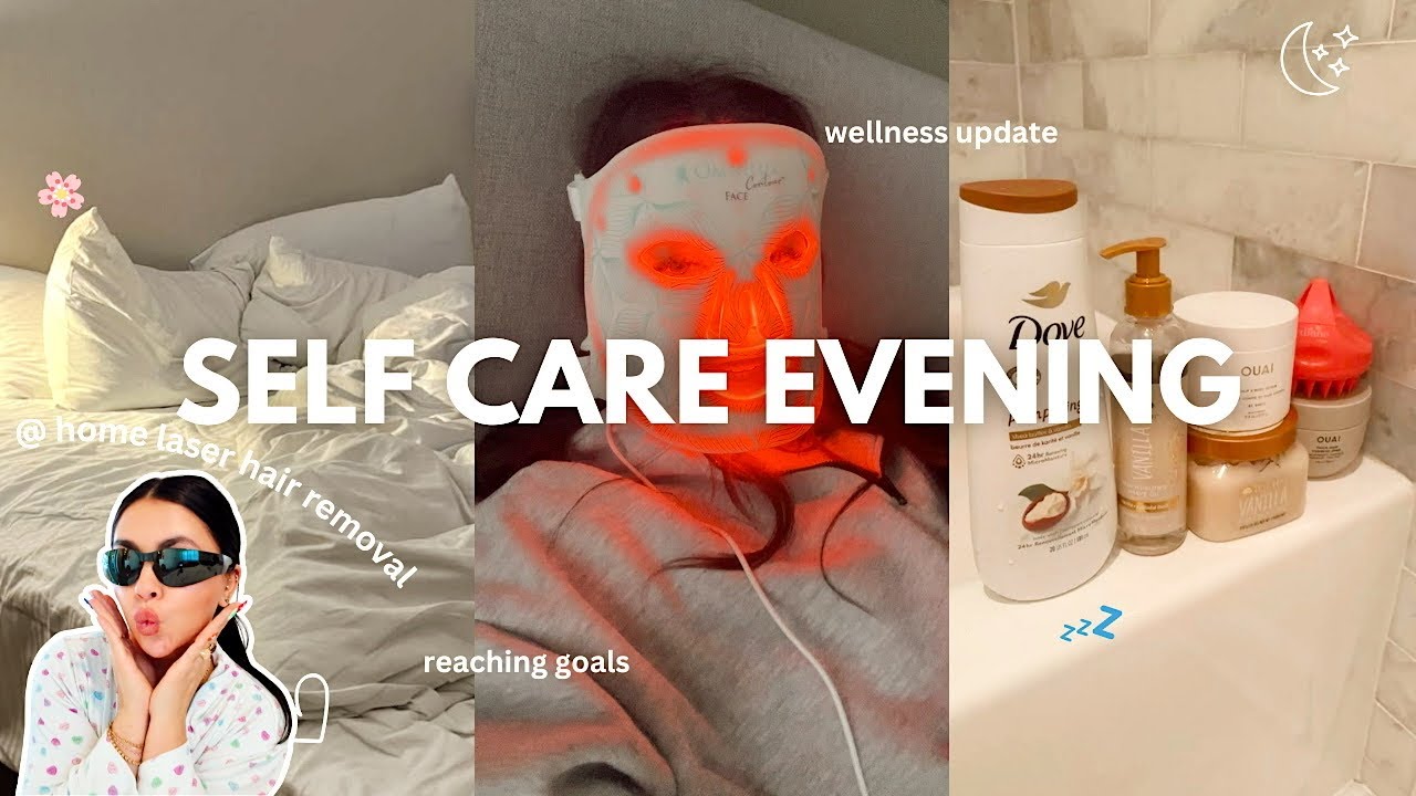 SELF CARE @ home 🛁🌸 IPL laser, led mask, journaling & more! - YouTube