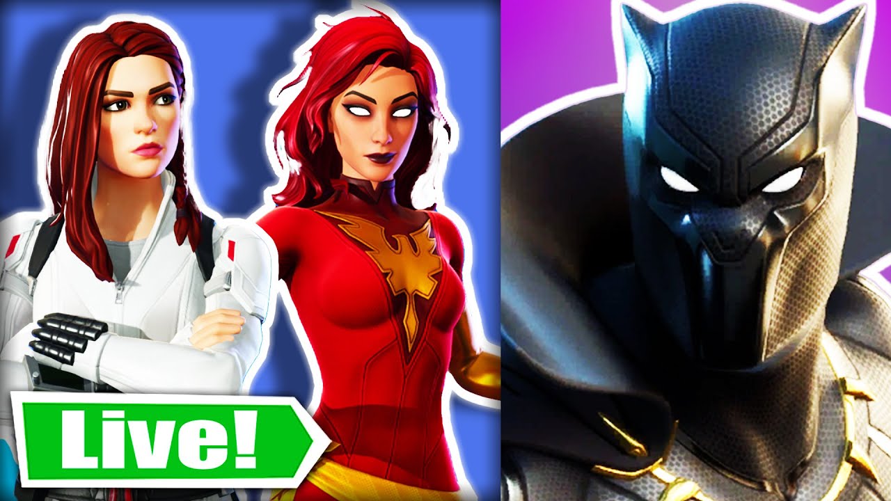 Fortnite Marvel Skins Item Shop: Playing Live With Viewers - YouTube