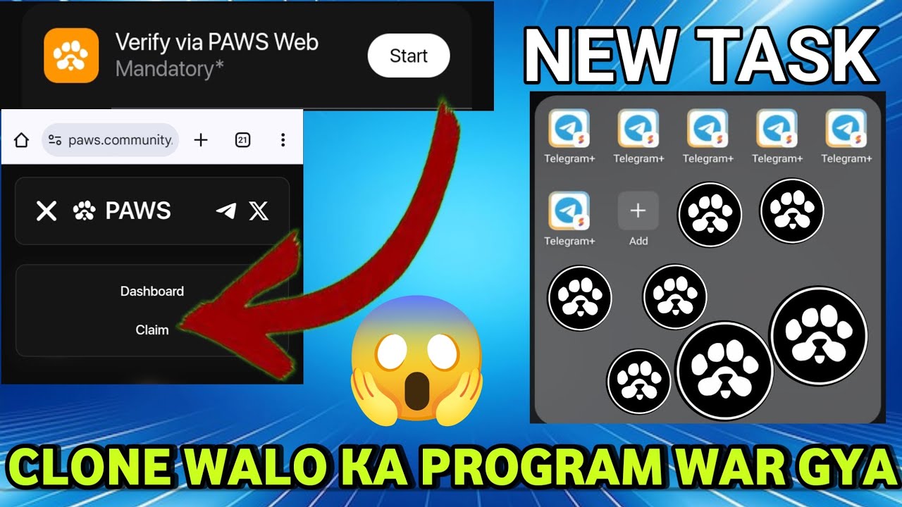 PAWS App NEW TASK | Verify via PAWS Web + New Clone Strategy!" - YouTube