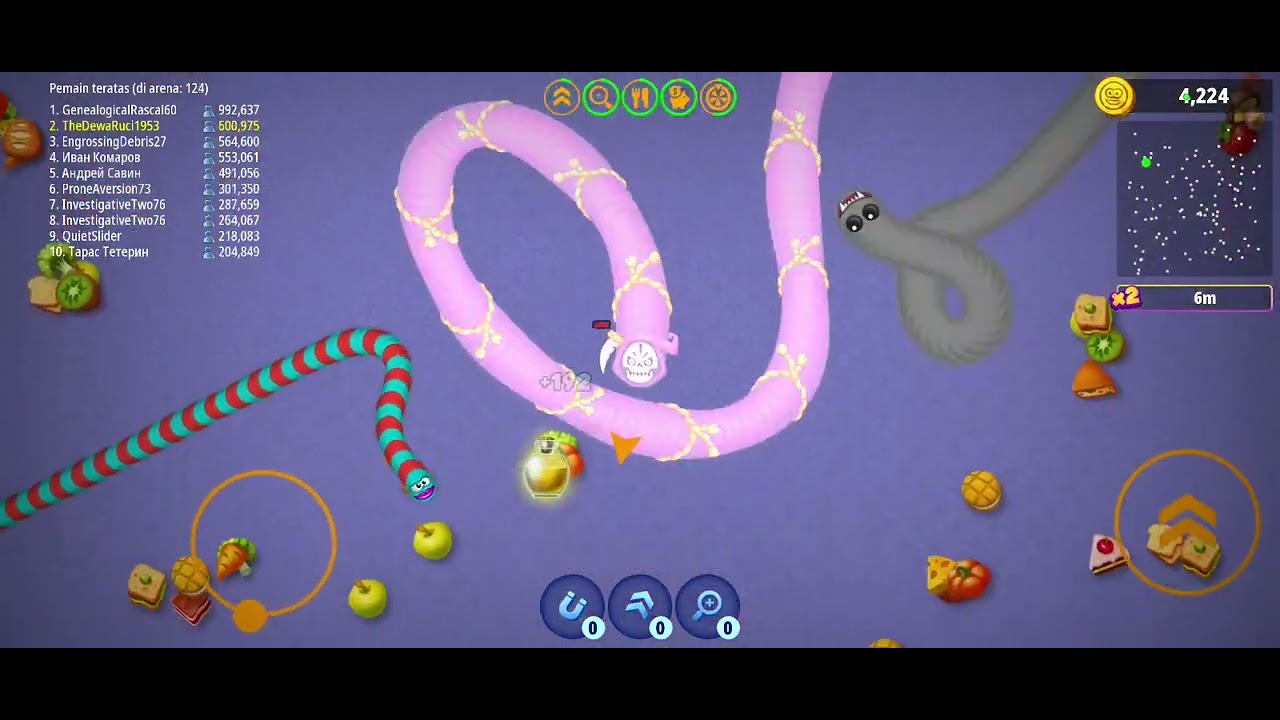 Game Cacing-Wormzone.io Gameplay - YouTube