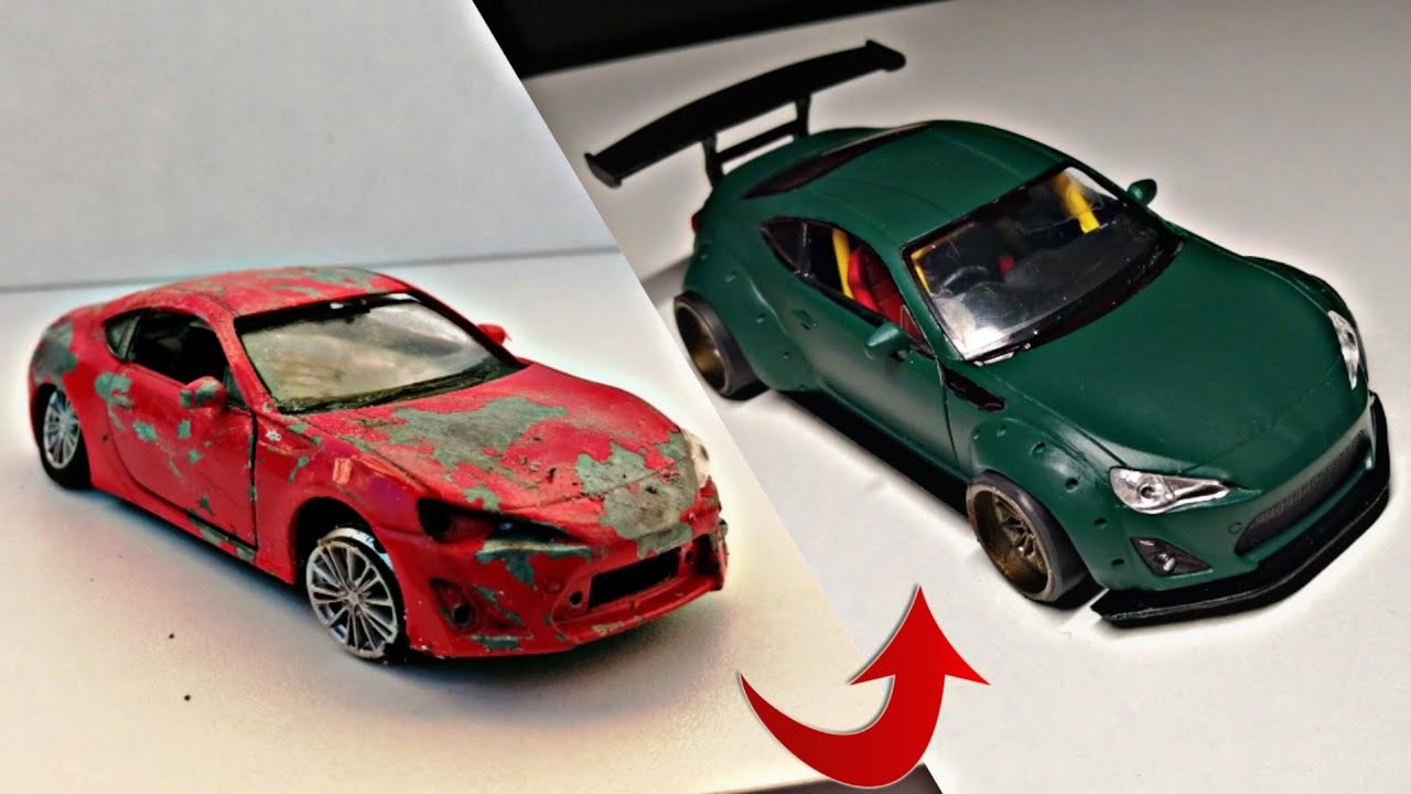 Restoration : CUSTOM : Toyota Gt86 build Model car 1/36 - YouTube