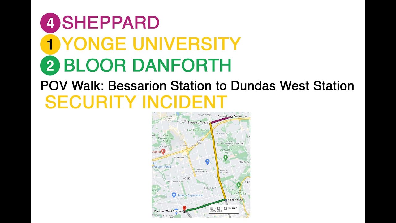 TTC POV Walk: Bessarion Station to Dundas West Station via Sheppard ...