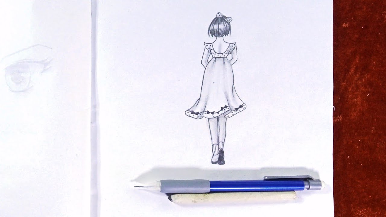 A Little Girl - Easy Drawings (step by step) || How to Draw A girl ...