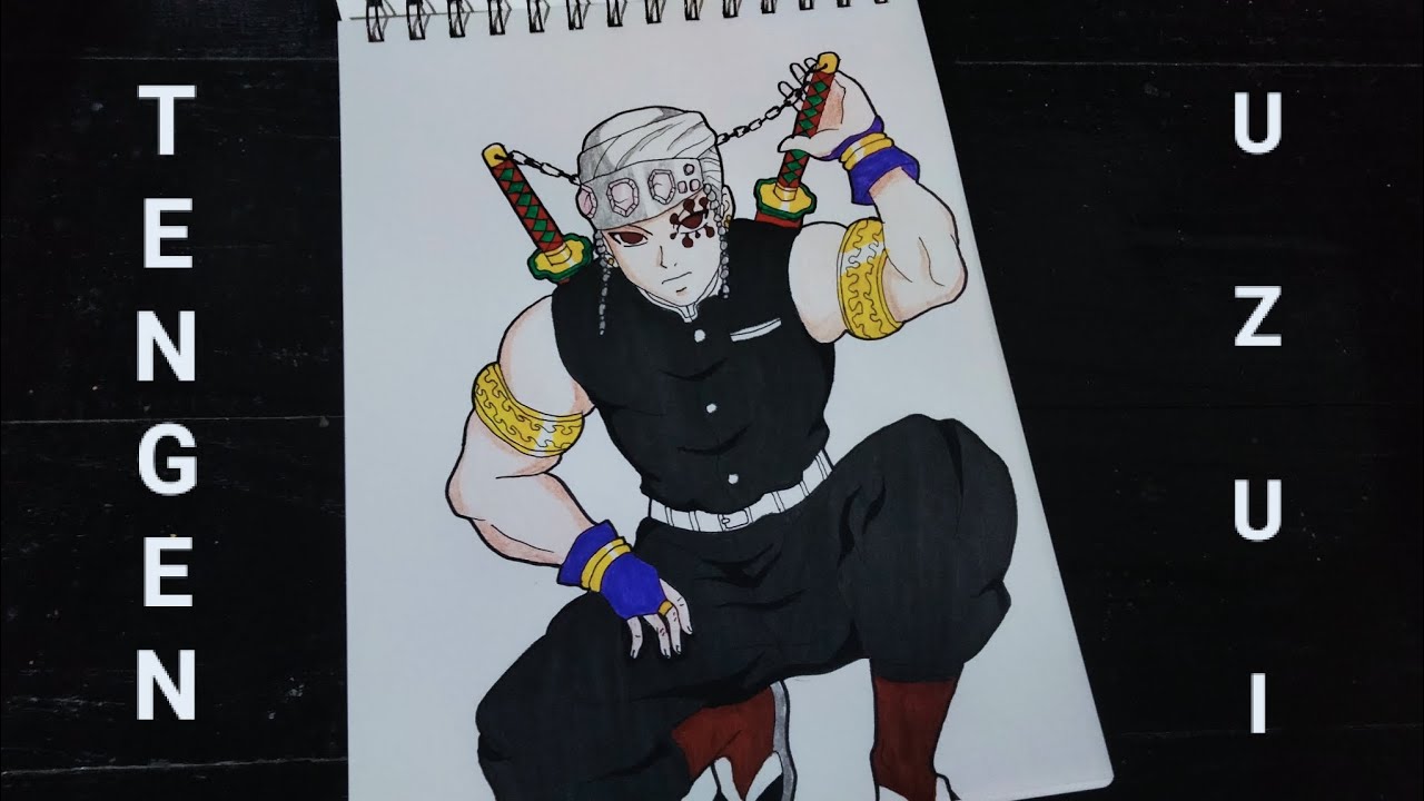 How to draw tengen uzui | Demon Slayer [ kimetsu no yaiba ] - YouTube