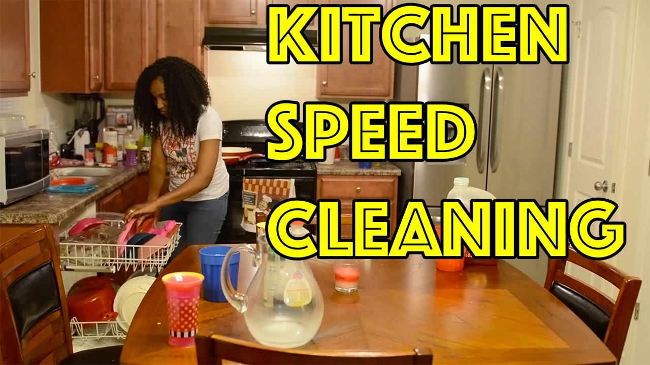 Kitchen Speed Cleaning | Clean With Me - YouTube