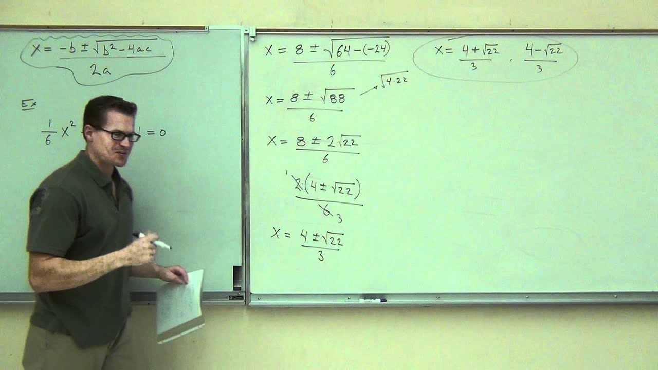 Intermediate Algebra Lecture 11.2 Part 4 - YouTube
